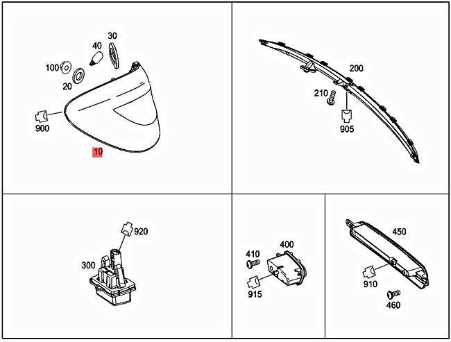 Genuine MERCEDES C218 X218 CLS Tail Light Rear Lamp Left 2189067700 | eBay