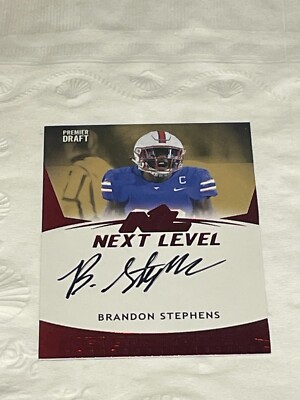 2021 SAGE Premier Draft Next Level Signatures Red Brandon Stephens ...