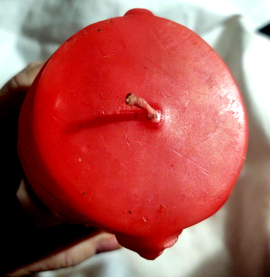 VTG Wax Candle NOS Orig Box Emkay LARGE Red Xmas 1950s Draped w Wax ...