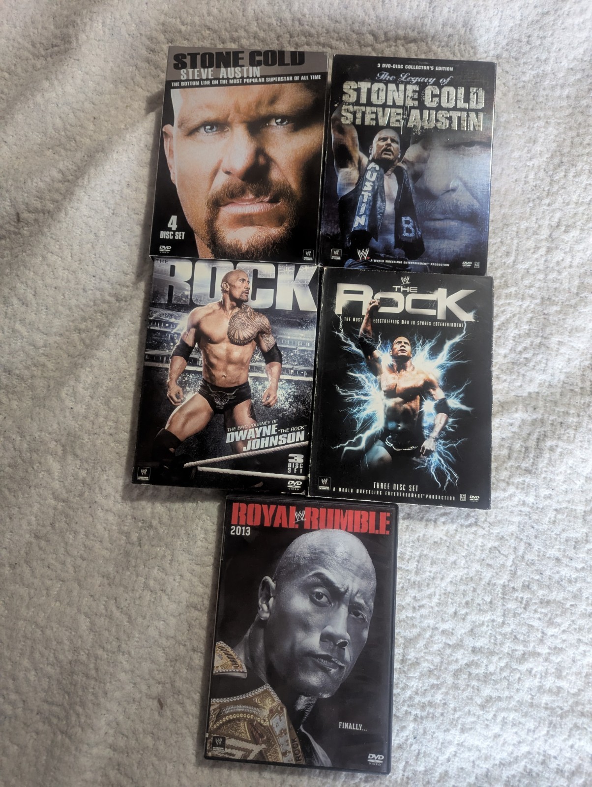 Lot Of WWF Stone Cold & Rock DVDS | eBay