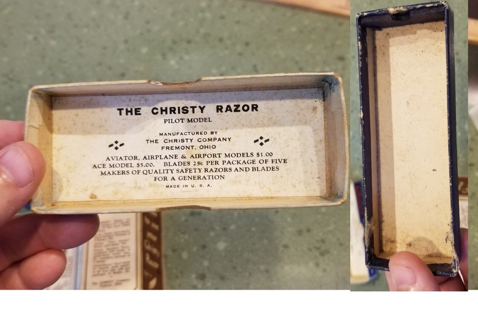 CHRISTY SAFETY RAZOR W/THE MASSAGE BAR IN BOX~BLADES~MANUAL *PILOT ...