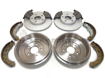 FORD FOCUS MK3 2011-2017 REAR 2 BRAKE DRUMS AND SHOES & FRONT DISCS ...