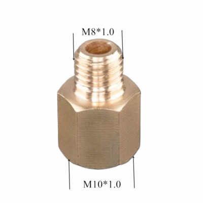 Brass Pipe Fitting Metric Thread M8 X 1 Male To M10 X 1 Female Gauge ...