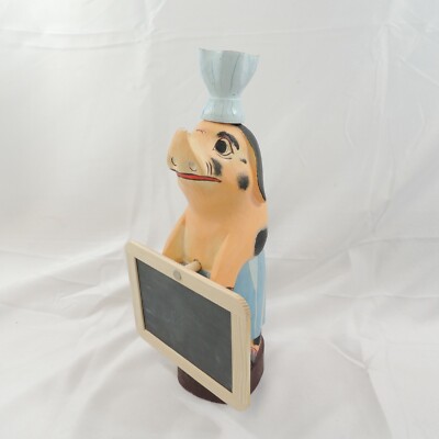 Pig Chef Chalkboard Menu Board Hand Carved and Painted Wood 15" | eBay