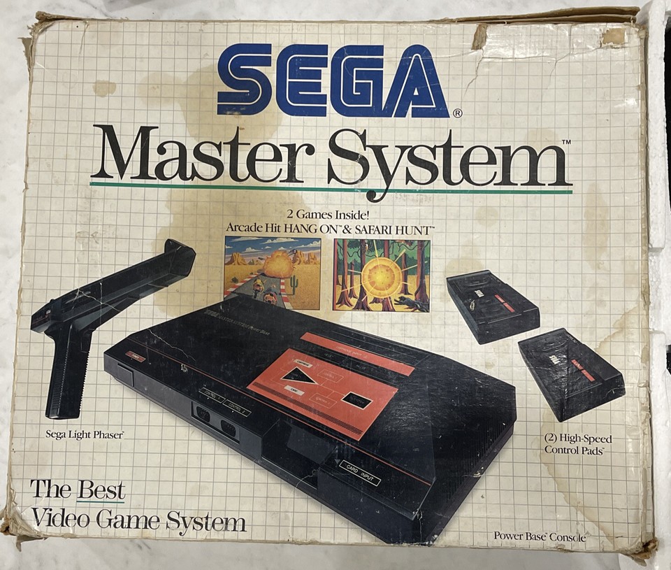 Sega Master System Original Console with Light Gun - Complete CIB No ...