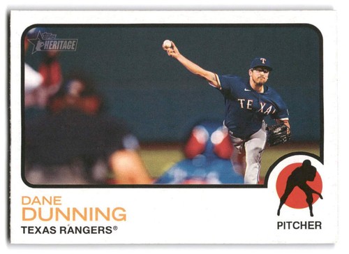 Dane Dunning 2022 Topps Heritage Baseball #596 Texas Rangers | eBay