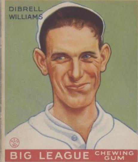 1933 Goudey Big League Chewing Gum - R319 Dib Williams #82 (RC) for ...
