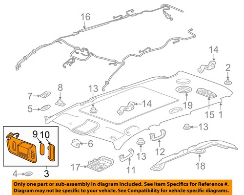 GM OEM 16-24 Acadia Roof Interior Trim-Headliner Retainer 23191057 | eBay
