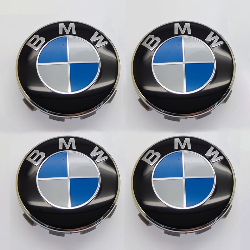 4 PCS For BMW 68mm Wheel Center Hub Caps Logo Badge Emblem Rim Hubcaps ...