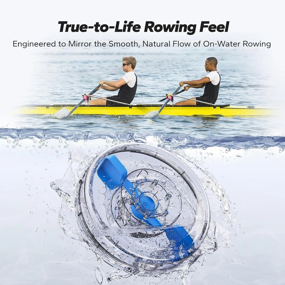 MERACH R28 Foldable Wood Rowing Machine for Home Gym Water Resistance ...