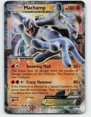 2015 Pokemon, Ancient Origins, #37/98 Machamp EX, Holo Ultra Rare | eBay