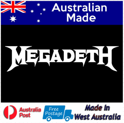 MEGADETH Sticker Vinyl Decal Car Bike 4x4 Metal Rock Band Music Logo ...