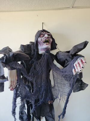 Scary hanging zombie Halloween prop as is GateKeeper lawn decor | eBay