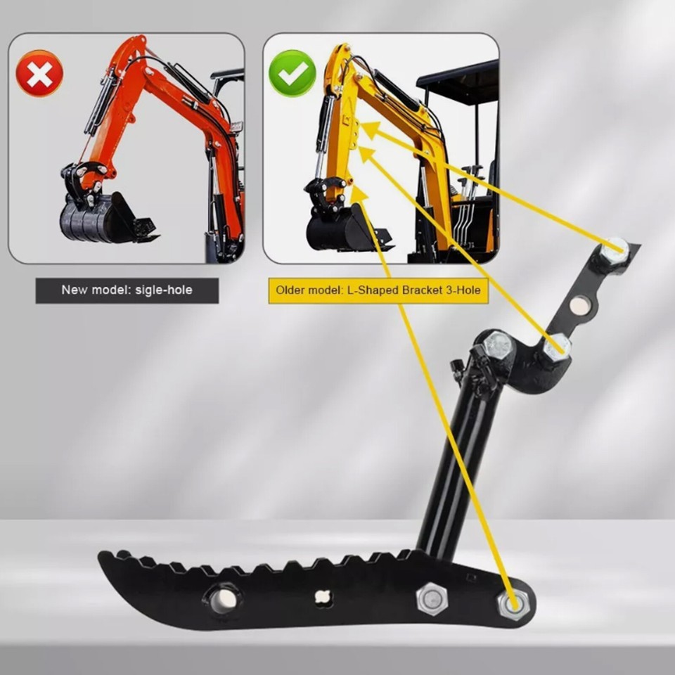 L-Shaped Bracket Hydraulic Thumb Clip For Mini Excavators Attachments 3 ...