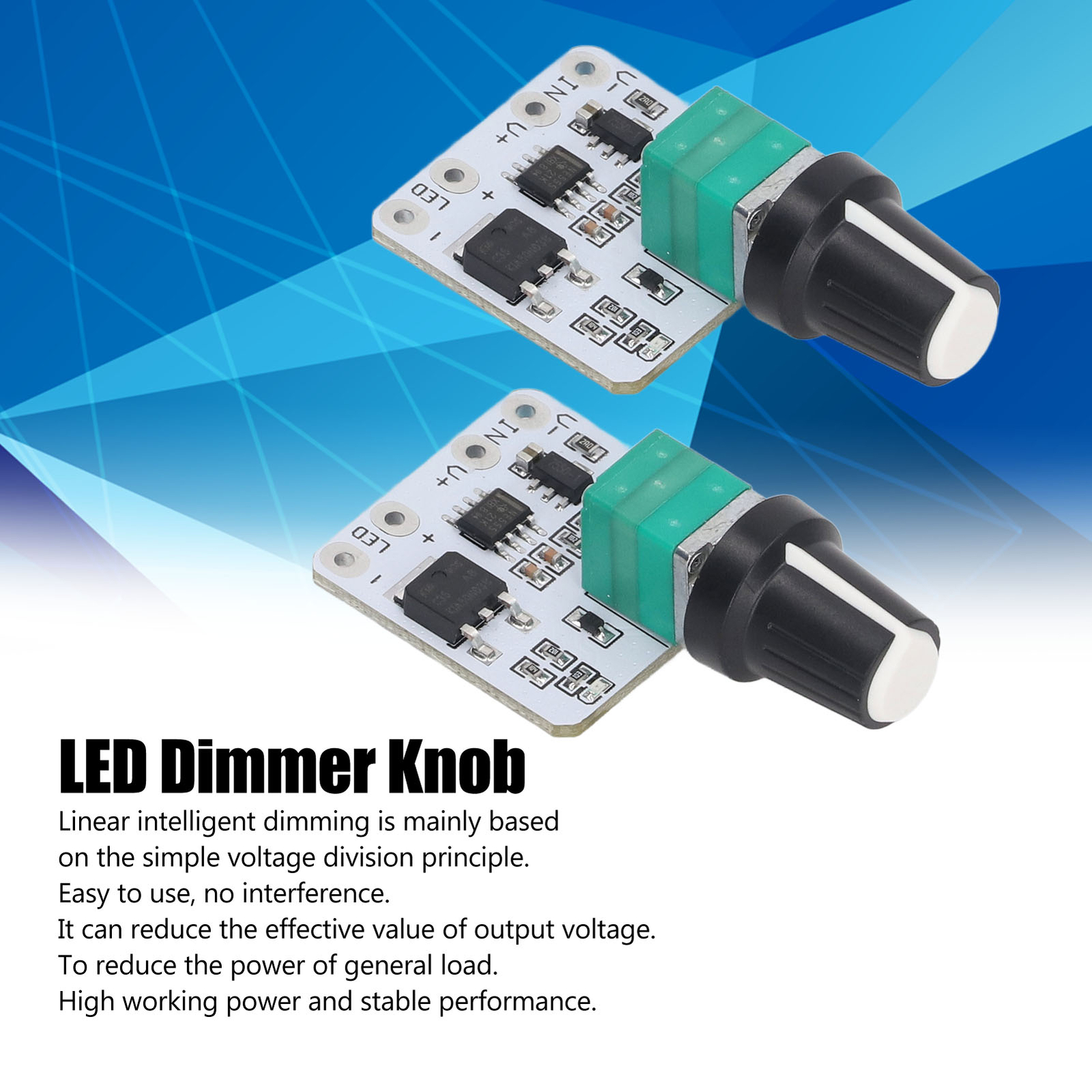 2Pcs LED Dimmer Switch Stepless Constant Voltage Controller Module DC 6 ...