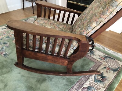 Antique Rocking Morris Chair Recliner RARE!! Local Pick Up | eBay