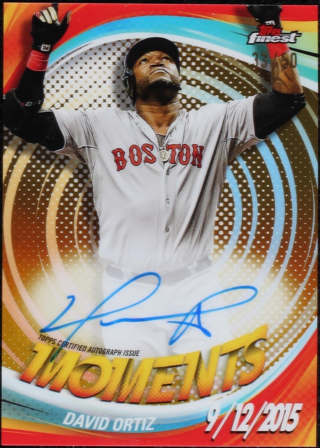 2025 Topps Finest - Finest Moments Autographs David Ortiz #FMA-DO Gold ...