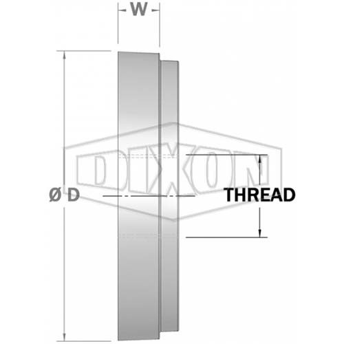 Dixon 80 x 50mm Shouldered Blank End W/ Female BSP Outlet Galvanised ...