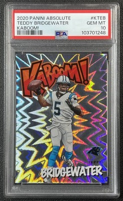 TEDDY BRIDGEWATER PSA 10 2020 PANINI ABSOLUTE #K-TEB KABOOM SSP ...