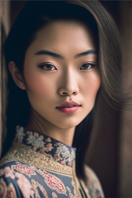 Mysterious Asian Woman with a Secretive Smile 724156645 | eBay