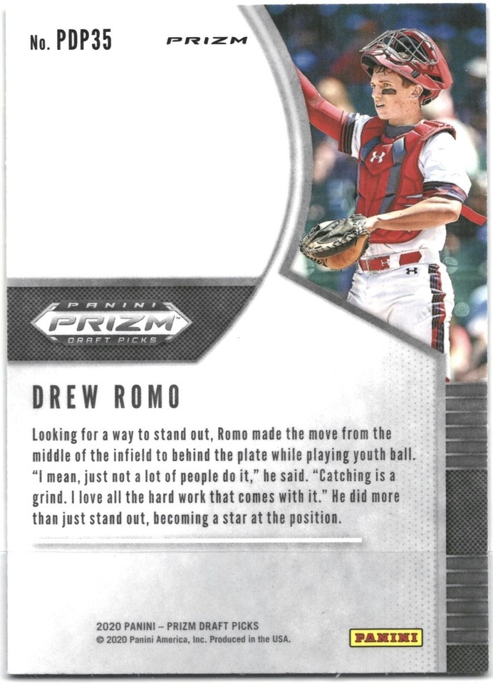 2020 Prizm Draft Drew Romo Rookie Green Hyper #PDP35 | eBay