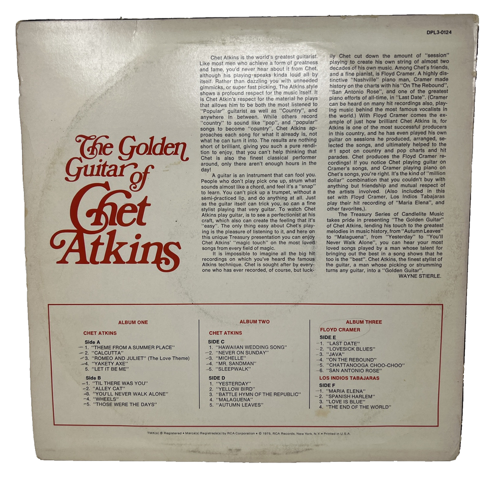 The Golden Guitar Of Chet Atkins Candlelite Music LP Vinyl | eBay