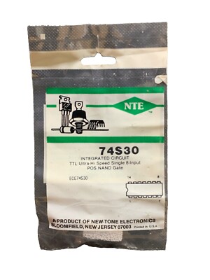 NTE74S30 IC TTL Ultra Hi Speed Single 8 Input POS NAND Gate Replaces ...