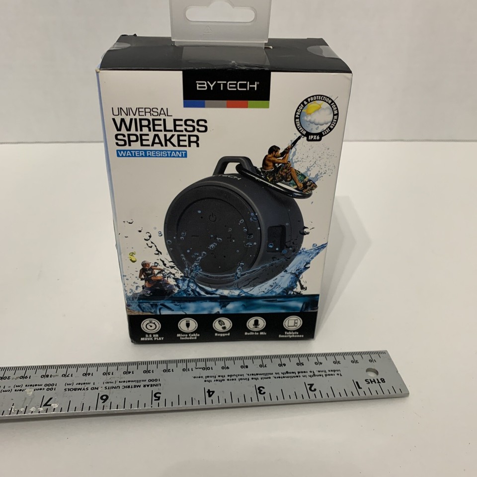 BYTECH Universal Wireless Speaker Water Resistant Rechargeable | eBay