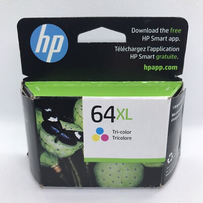 2026 2027 Genuine HP 64XL Tri-Color High Yield Ink Cartridge Genuine ...