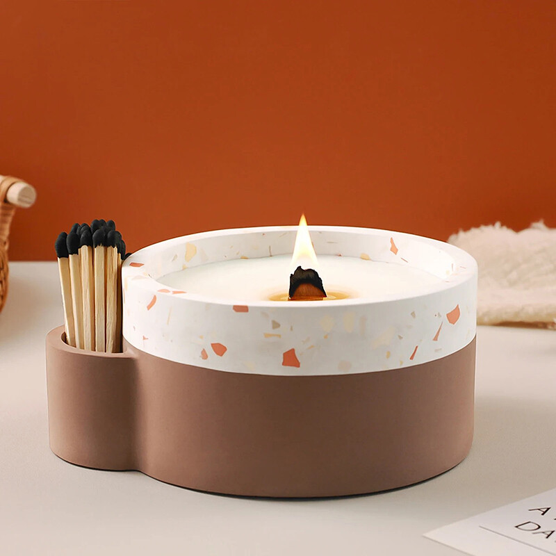 Large Round Candle Jar Silicone Mold Big Flowerpot Vase Storage Box ...