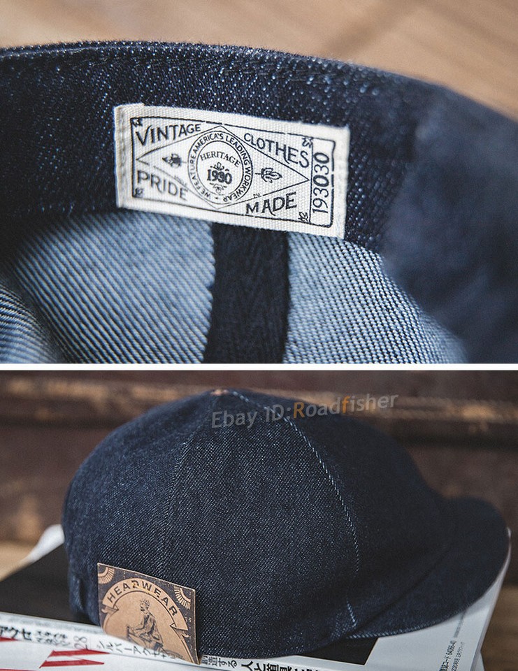 Men's Vintage Cotton Hat Denim Hat Outdoor Adjustable Hat Work Hat ...