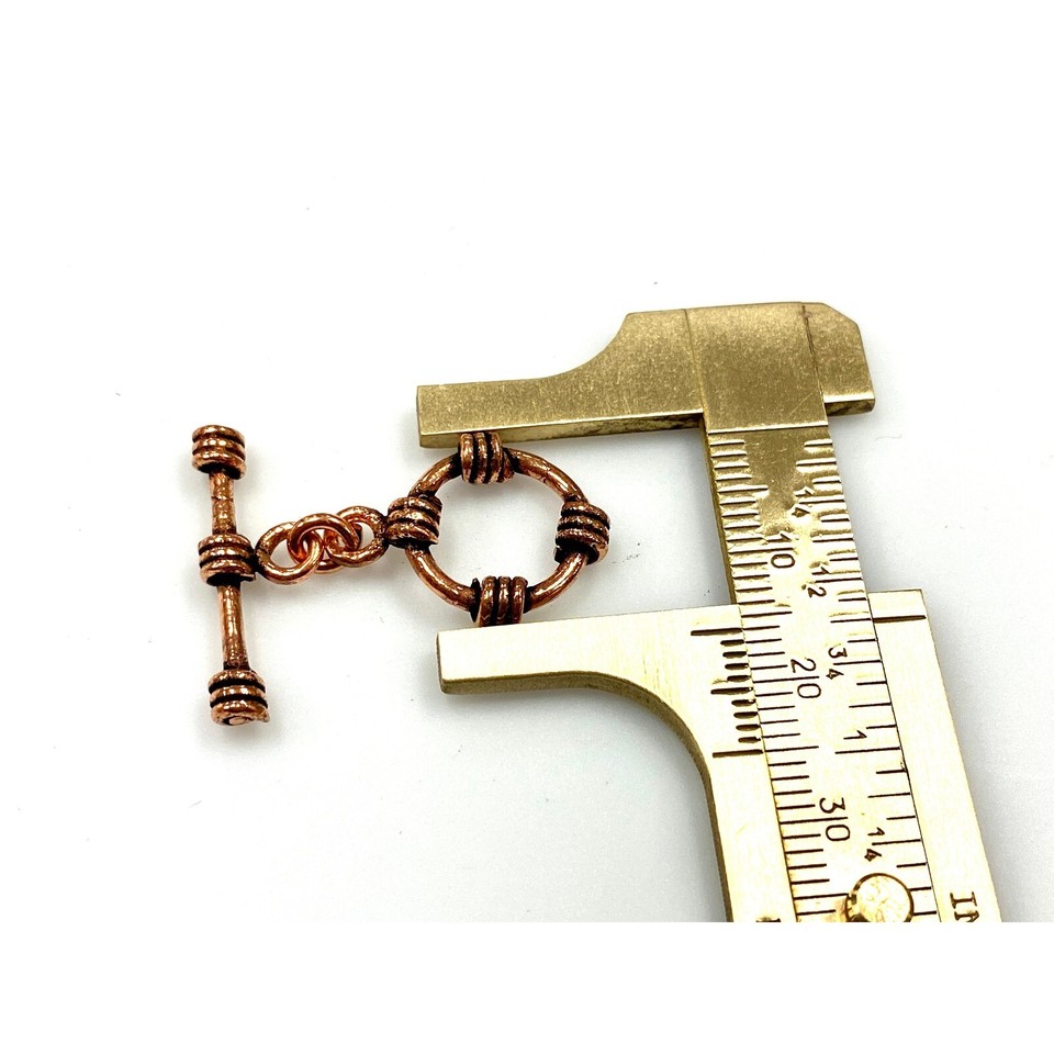5 Pcs Copper Clasp, Genuine Handmade Antique Looking Copper Toggle ...