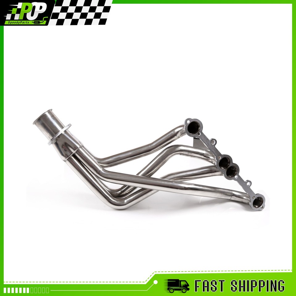 For Chevy C10 Truck Header Set Sliver Stainless Steel Fits GMC C1500 ...