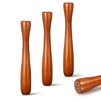 3 Pieces Cocktail Muddler 7.7Inch Long Mojito Muddler Bar Wood Ice ...