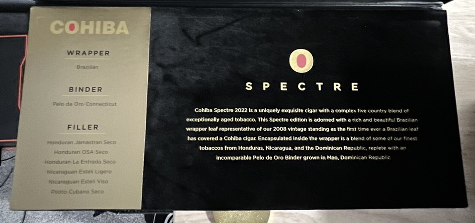 Cohiba Spectre 2023 Cigar Box w/ Display Case. Powered Cigar Box ...