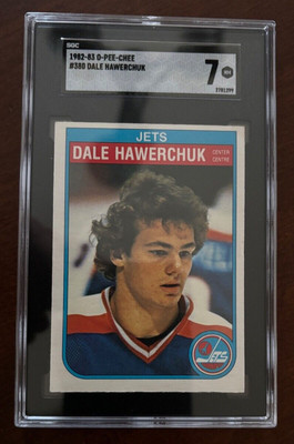 Dale Hawerchuk 1982-83 O-Pee-Chee #380 SGC 7 Winnipeg Jets Rookie Card ...