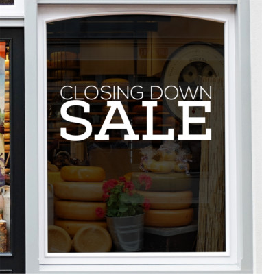 CLOSING DOWN SALE Shop Window Sticker Retail Display Vinyl Decal | eBay UK