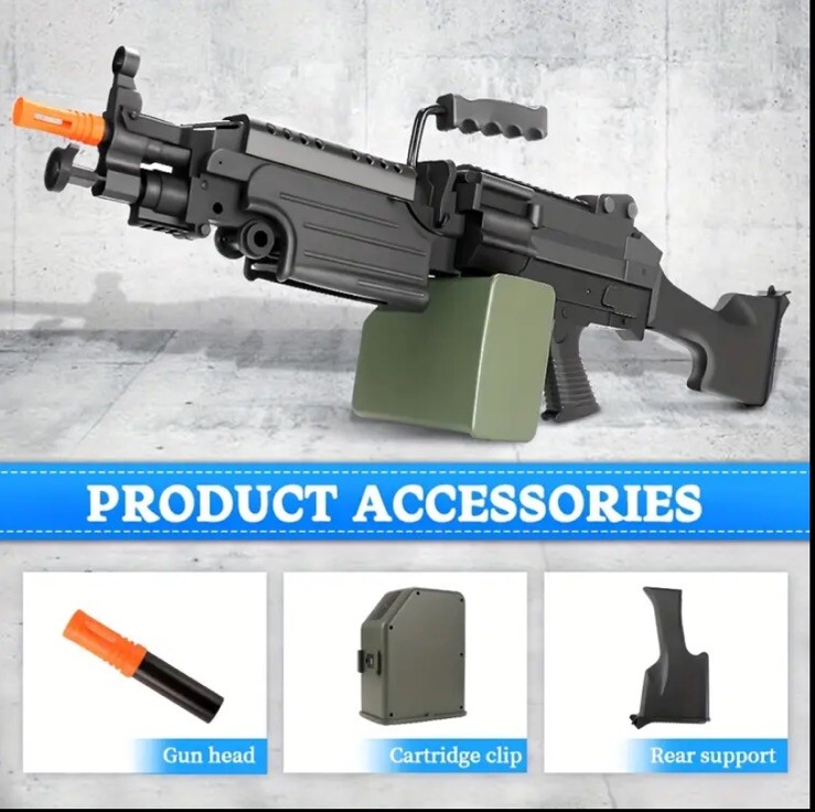 M249 LMG Long Range Gel Blaster With Automatic Shooting W/High Fire ...