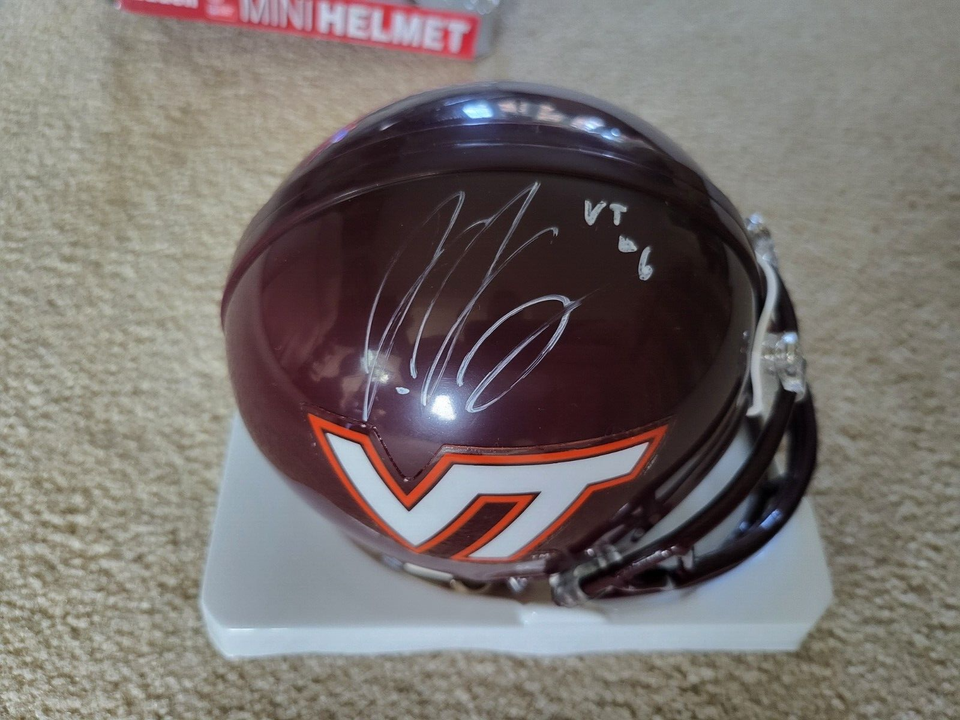 JASON WORILDS SIGNED VIRGINIA TECH HOKIES MINI HELMET BY RIDDELL ...