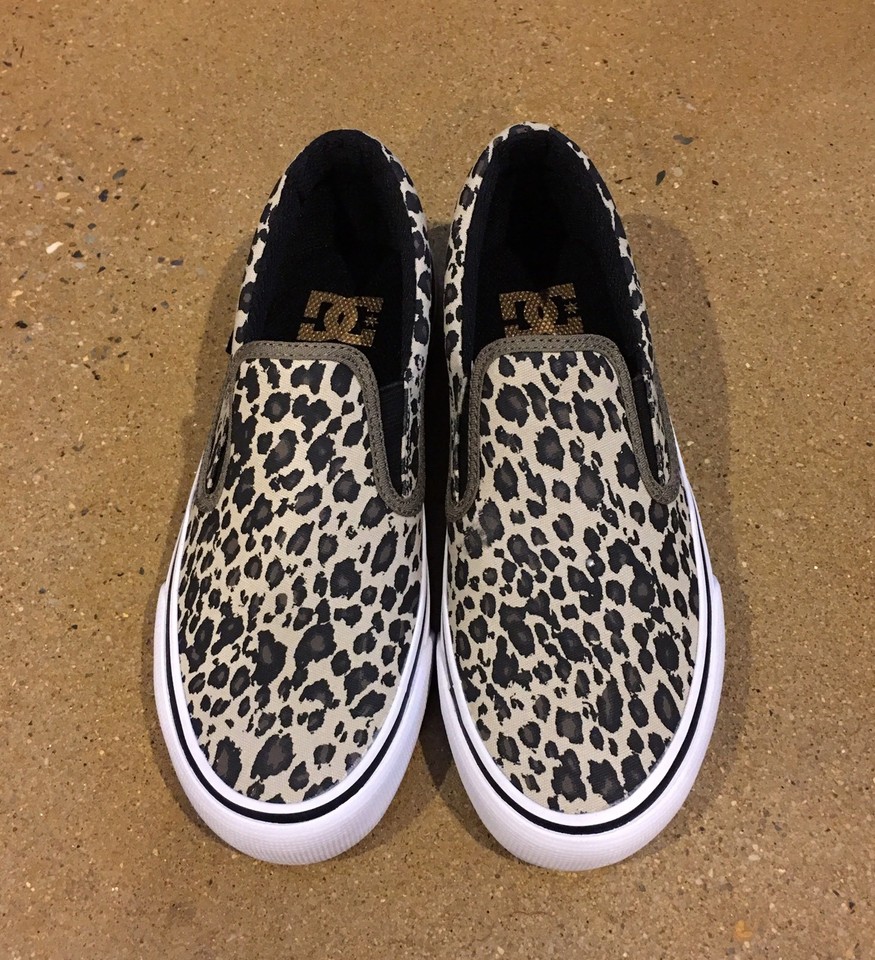DC Shoes Trase Slip-On SP Leopard Print Size 5 US Women's BMX Skate ...