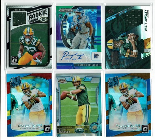 Green Bay Packers 18 Card Lot - Auto Jersey Silver Prizm Topps Chrome ...