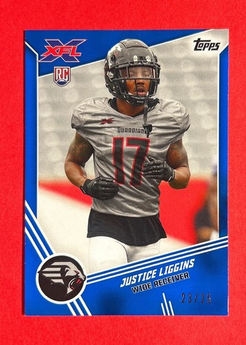 Justice Liggins ~ 2020 Topps XFL ~ Blue Border #'d 23/25 ~ Rookie RC | eBay