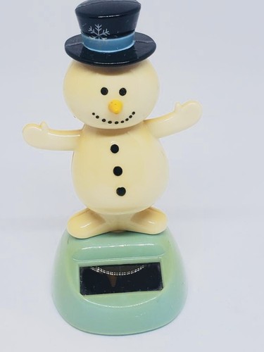 Solar Powered Dancing Figure Snowman For Office or car Dash Has Sun ...