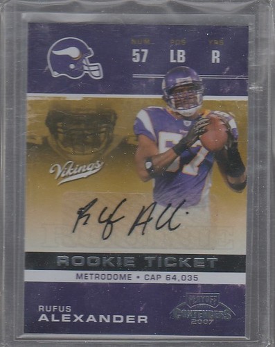 2007 Playoff Contenders - Rufus Alexander #215 (AU, RC) for sale online ...
