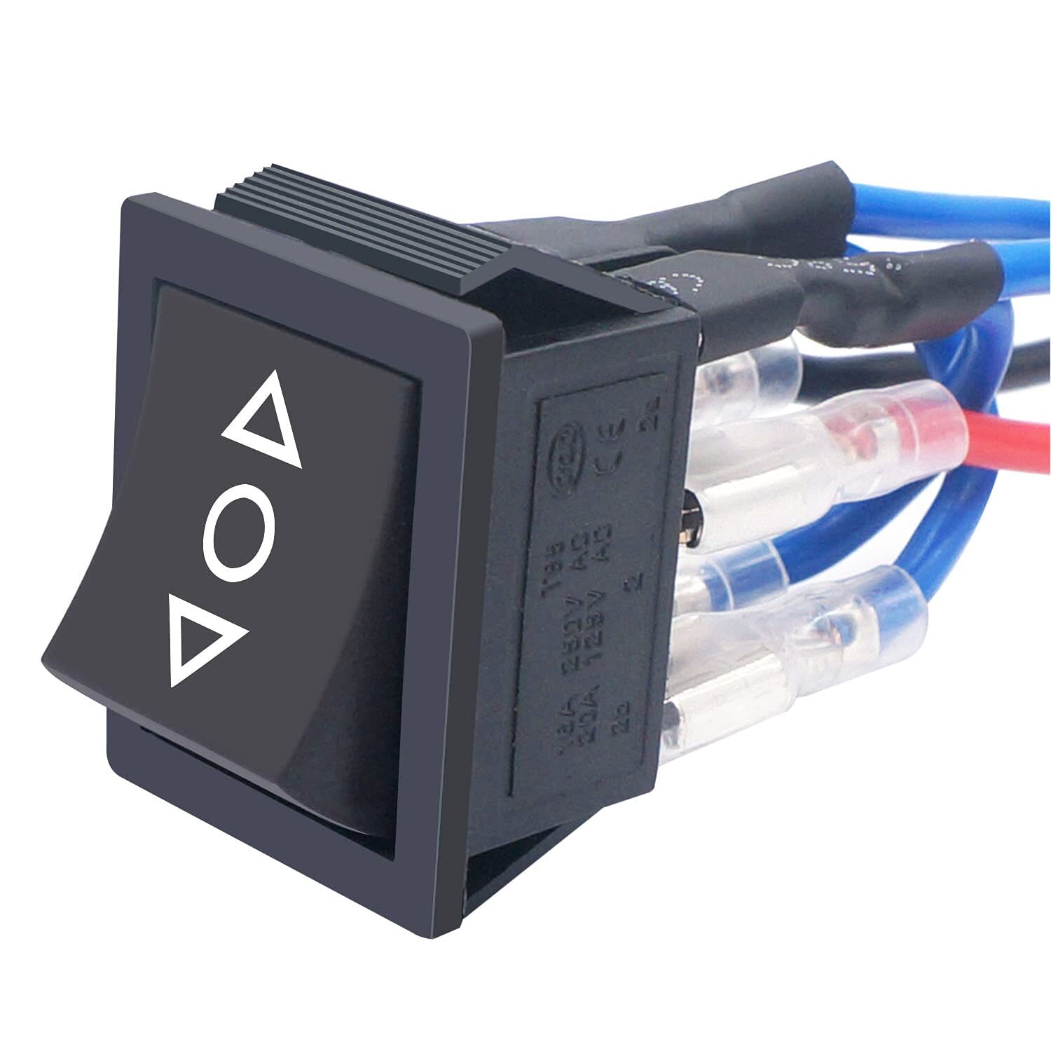 20A 12V DC Motor Polarity Reverse Rocker Switch DPDT 6 Pin ON-Off-ON ...