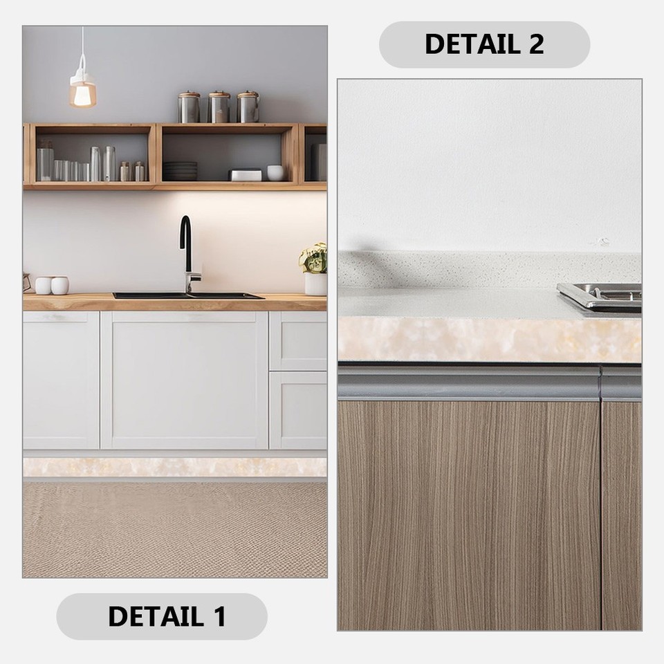 2 Rolls Skirting Board Trim Wall Self Adhesive Marble Countertop Peel ...
