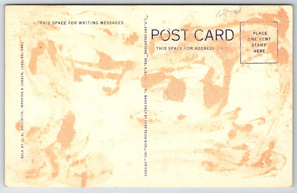 Wind Cave National Park Black Hills South Dakota SD UNP Linen Postcard ...