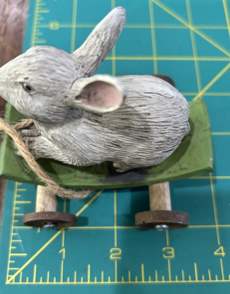 Primitive Resin Americana Farmhouse Folk Art Vtg Style Bunny Rabbit on ...
