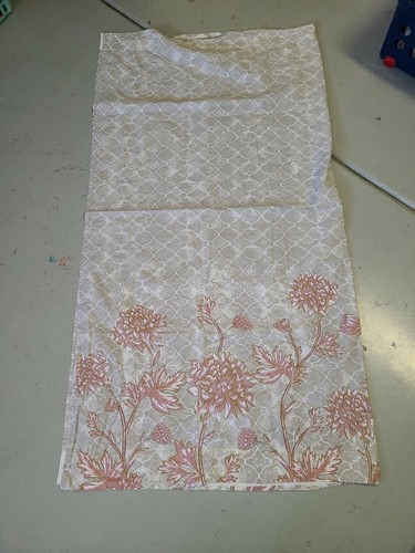 World Market "Gray Trellis w/Mums" Fabric Shower Curtain | eBay