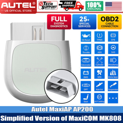 2022 Autel AP200 Bluetooth OBD2 Scanner Code Reader Full Systems Car ...